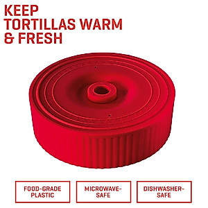 Uno Casa Tortilla Master Kit - Tortilla Press 8 Inch with Comal Pan, 4 Taco Holders and Tortilla Warmer, Unique Gift for Friends or Family, Taco Tuesday Kit