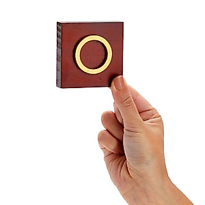 9.5-inch Wooden Tic Tac Toe Game, Decorative Coffee Table Games for Adults and Family Activities