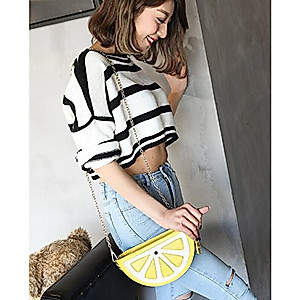 Barabum Novelty Purse Lemon multi function Cross-body Messenger Shoulder Hand Bag Purse for Women and Girls (Lemon)