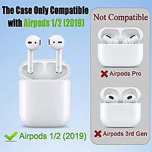 [3 Pack] Funny Airpod Case for AirPod 2/1, 3D Cartoon Character Cute Airpods 1&2 Case Kawaii AirPods 1/2 Cover for Men Boys Gift Protective Silicone Case with Keychain Accessories