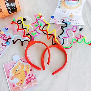 MNZYY 2 Pcs Funny Colorful Women Girls Headband Women Birthday Girl Sweet Princess Hair Band Hoop Party Decoration Dress 2 piece Set MNZYY 0