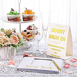 Wedding Guest Book with Pen Wedding Memory Book with Table Cards Hardcover Wedding Guestbook Photo Album Sign in Wedding Book Gold Guest Book Sign Guest Sign in Book Guest Registry Guestbook Planner