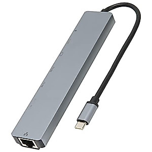 USB C Dock, Durable in Use Type C Adapter Widely Compatible Type C to RJ45 USB3.0 USB C HD Multimedia Interface 8 in 1 Multifunctional for Desktop for Laptop