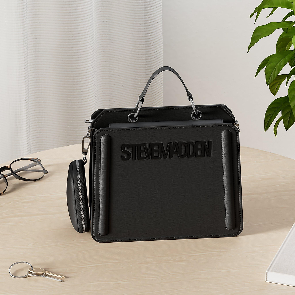 Steve Madden Bevelyn Convertible Crossbody Bag, Black