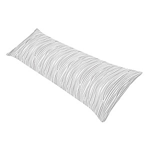 Sweet Jojo Designs Blue Grey and White Woodland Animals Bear Deer Fox Full Length Double Zippered Body Pillow Case Cover