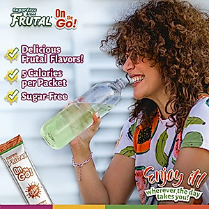 Powdered Drink Mix Variety Pack, Sugar Free! – Fruity flavors - Summer Colada, Tangy Limeade, Citrus Punch & Tropical Berries Packets (30 Count of Stick Packs) - Frutal On-The-Go!