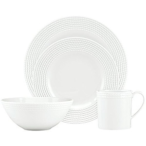 KATE SPADE Wickford 4-piece Place Setting, 5.4 LB, White