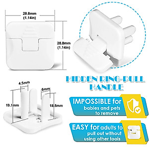 Baby Proofing Pack Kit - 38 Pcs Outlet Covers and 5 Pack Stove Knob Covers for Child Safety