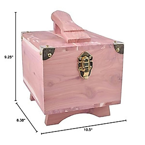 FootFitter Grand Cedar Wood Storage Box & Shoe Valet - Storage Box for Shoe Care Tools & Shoe Polishing