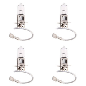 H3 12V 55W Halogen 55W H3 Halogen Bulb Super Warm White 55 Watt 12 Volt Halogen Light Bulb for Car Automotive Fog Lights,4 Pack
