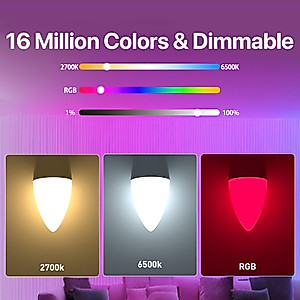 ORALUCE Smart Light Bulb Work with Alexa & Google Home, C37 E12 LED Light Bulb 40W Equivalent, 2.4GHz WiFi & Bluetooth Color Changing APP Dimmable, Multicolor LED Bulb 450 Lumens,2P