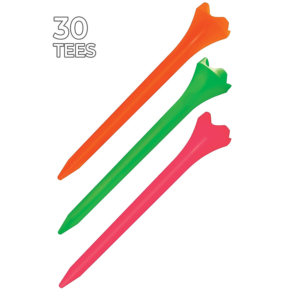 Pride Performance 2-3/4" Citrus Mix Golf Tee, 30 count