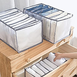 Wardrobe Clothes Organizer 2PCS Drawer Organizers Clothes Washable Wardrobe Clothes Organizer Foldable Drawer Compartment Storage