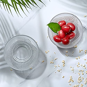 ZEAYEA Set of 12 Glass Bowls, 5 Inch Small Glass Salad Bowls, 11 oz Prep Serving Bowls, Stackable Dessert Candy Bowls for Kitchen Prep, Fruit, Ice Cream, Cereal, Snack, Dips, Nut, Dishwasher Safe