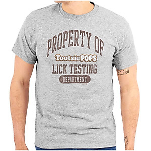 Tootsie Pops Candy Testing Department Graphic T Shirt Men or Women Sport Grey