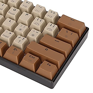 Gaming Keyboard, 61keys Mechanical Keyboard with Color Mixing Light, Multiple Luminous Modes, for Windows2000, Xp, Vista, Win 7, HarmonyOS, Win 8, Win 10, Android, iOS(Green axis)