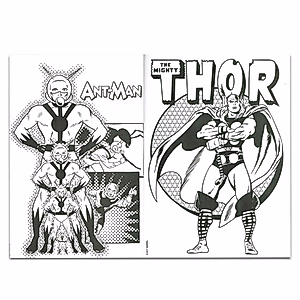 Marvel Avengers Coloring and Activity Book Set for Kids - Bundle with 2 Jumbo Superhero Books with Stickers, Door Hanger and More | Marvel Super Hero Coloring Pack