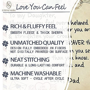 LOVINSUNSHINE Airmail To My Daughter Blanket From Dad,Birthday Gifts For Daughter Adult,Daughter Birthday Gifts Ideas,Daughter Gifts From Dad,Daughter Gifts For Christmas,Sherpa Fleece Blanket 80"X60"