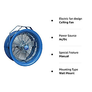 Patterson High Velocity Fan with Yoke Mount, 1 PH 115/220v H22A