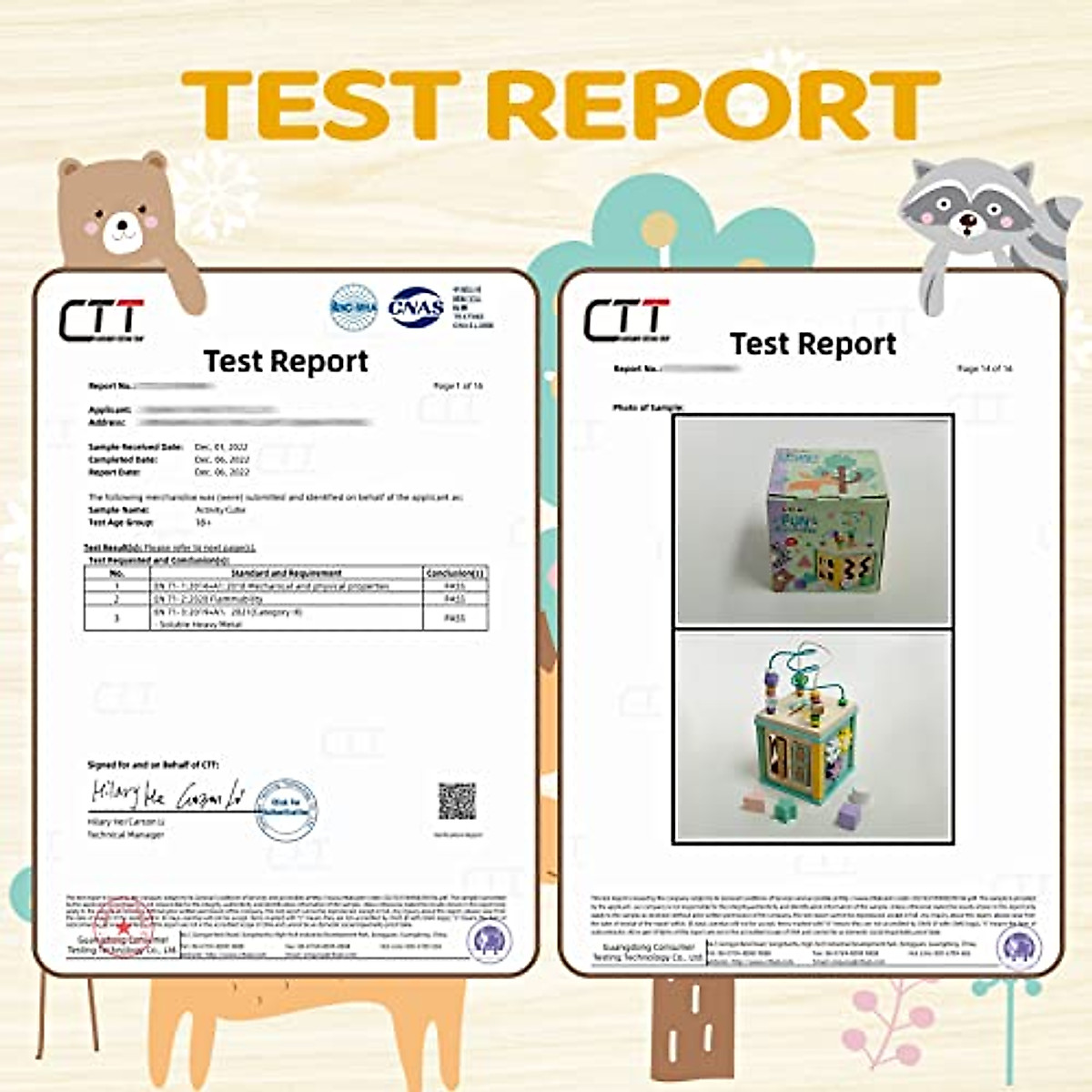 Wooden Activity Cube Montessori Toys for 18M+ Toddlers 1-3 Learning Toys for 1 + Year Old Boys Girls Baby Sensory Interactive Toys Birthday Gift