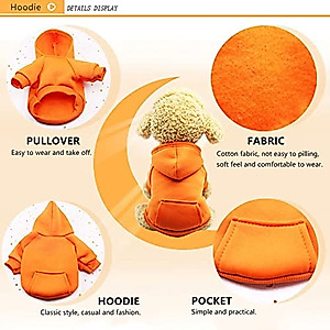 Dog Hoodie with Pocket Pet Warm Sweater for Winter Small Medium Dogs Puppy Coat Red XS