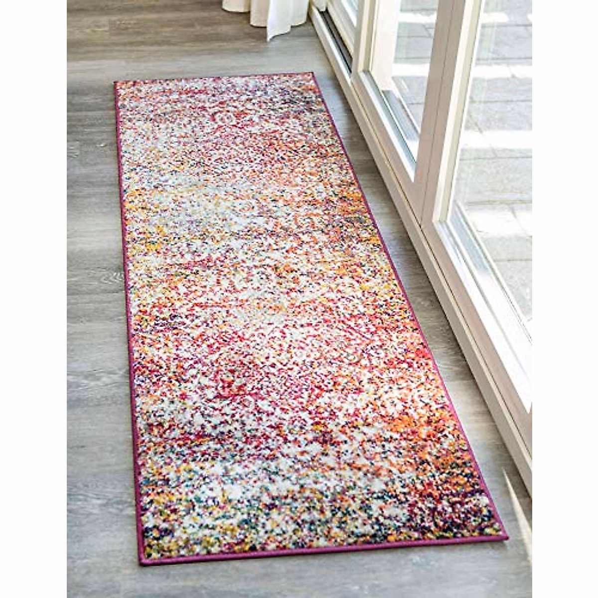 Unique Loom Richmond Collection Area Rug - Medallion (2' x 6' 1" Runner, Multi/ Black)