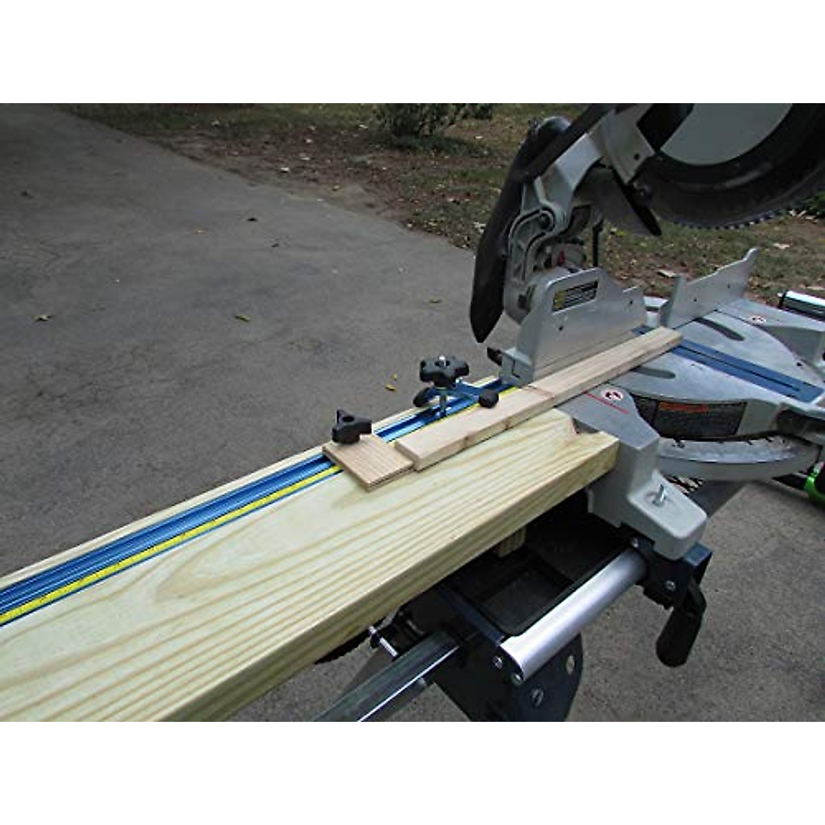 POWERTEC 71133 Double T-Track | 36 Inch Aluminum Extrusion Tracks, Anodized Blue