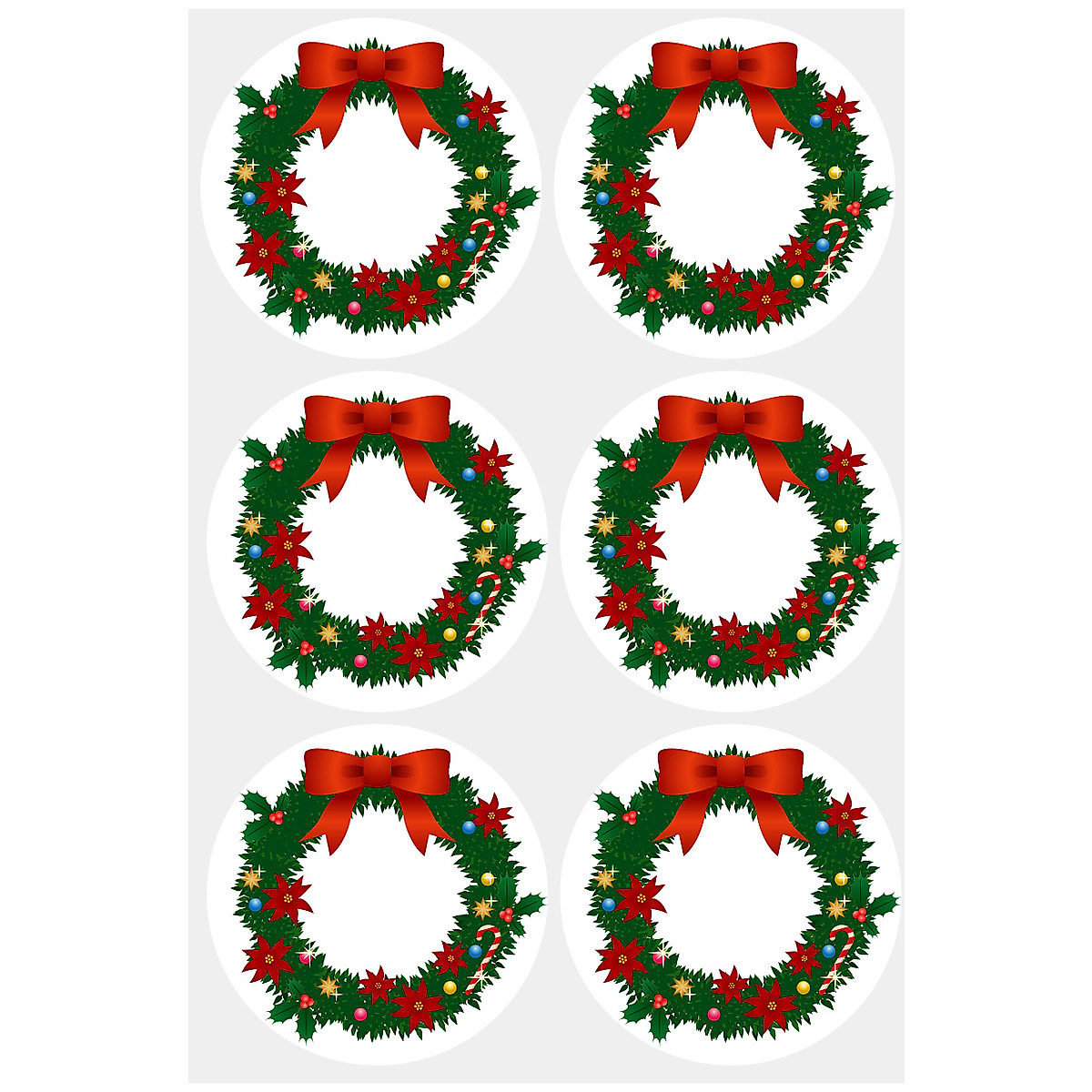 2 Inch 150 PCS Round Merry Christmas Stickers Xmas Present Labels Adhesive Decorative Envelope Seals Stickers for Cards Envelopes Boxes
