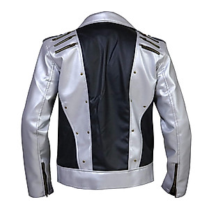 X-Men 4 Quicksilver Peter Maximoff Silver and Black Leather Jacket.