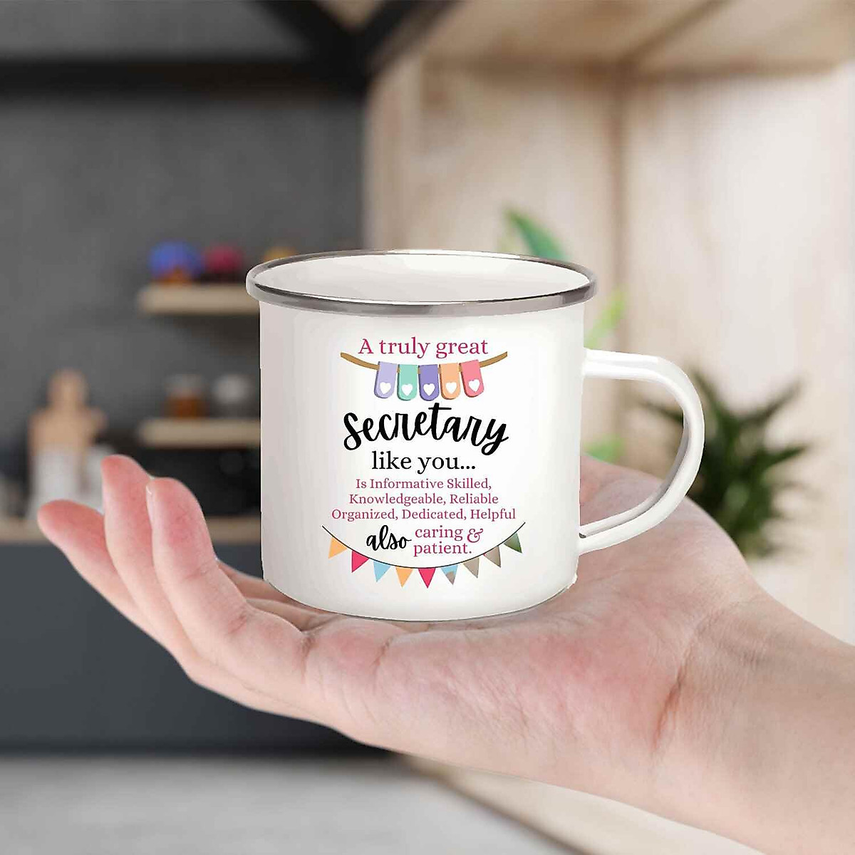 Funny Gift Inspirational Gift For Secretary Clerk Women, Housewarming Present For Sister Ceramic Coffee Mug 11oz 12oz Enamel Silver Mug