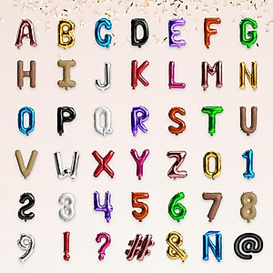 HOUSE OF PARTY Will You Be My Girlfriend Balloons 16 Inch - 13 Colors of Custom Letter Balloons | Personalized Foil Balloon Letters for Easter Party Decorations, Graduation and Birthday Decorations