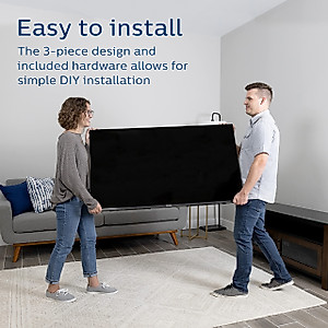 Philips Titlt TV Monitor Wall Mount Bracket for Most 30-80 Inch LED LCD OLED HDTV Flat Curved Screen TVs and Monitors with Max VESA 400x400mm up to 100lbs, Lockable Safety Bar, SQM7442/27