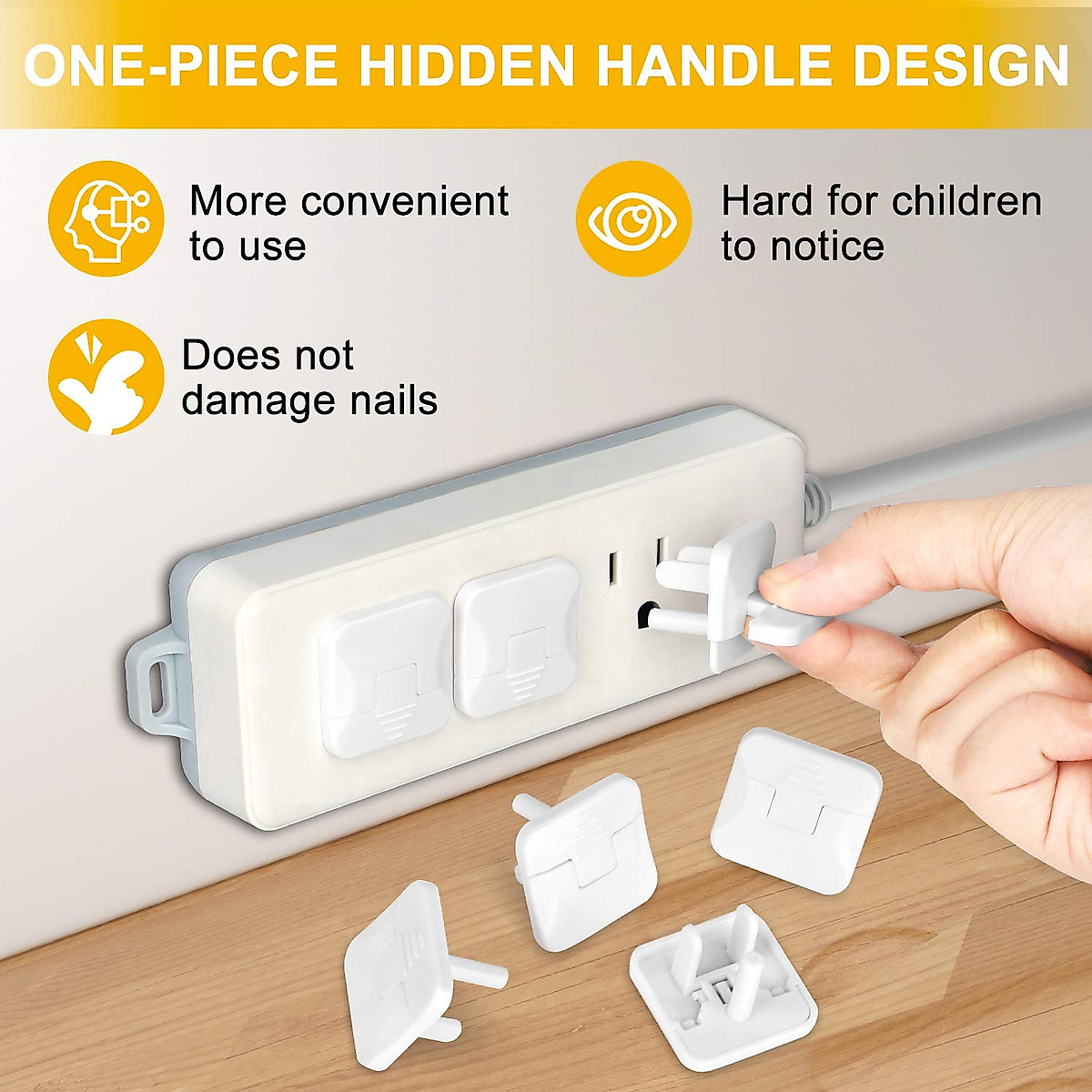 Outlet Covers Baby Proofing (40 Pack) with Hidden Pull Handle Outlet Plug Covers Prevent Electric Shock Hazard Outlet Protector Difficult for Kids to Remove Child Proof Outlet Covers Outlet Cap