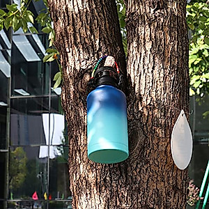 OJOJ Sports Water Bottle with Paracord - 64 oz Water Bottles with Straw Vacuum Insulated Water Jug Stainless Steel Water Bottle Water Bottle for Gym Hiking Hot and Cold Drinks