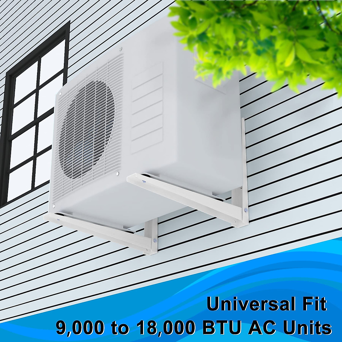 Air Jade 9,000 to 18,000 BTU Wall Mounting Bracket for Ductless Mini Split Air Conditioner Heat Pump System, Universal Mini Split Bracket, Support Up to 280 lbs