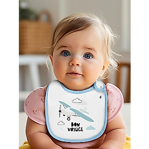 Maiwa 6 Pack Waterproof Cotton Baby Bibs with Snaps for baby boys girls teething drooling and feeding