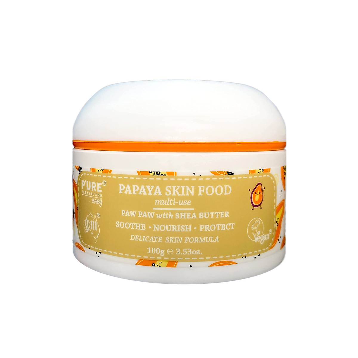 P'URE PAPAYACARE Papaya Baby Skin Food, 3.53 Ounces