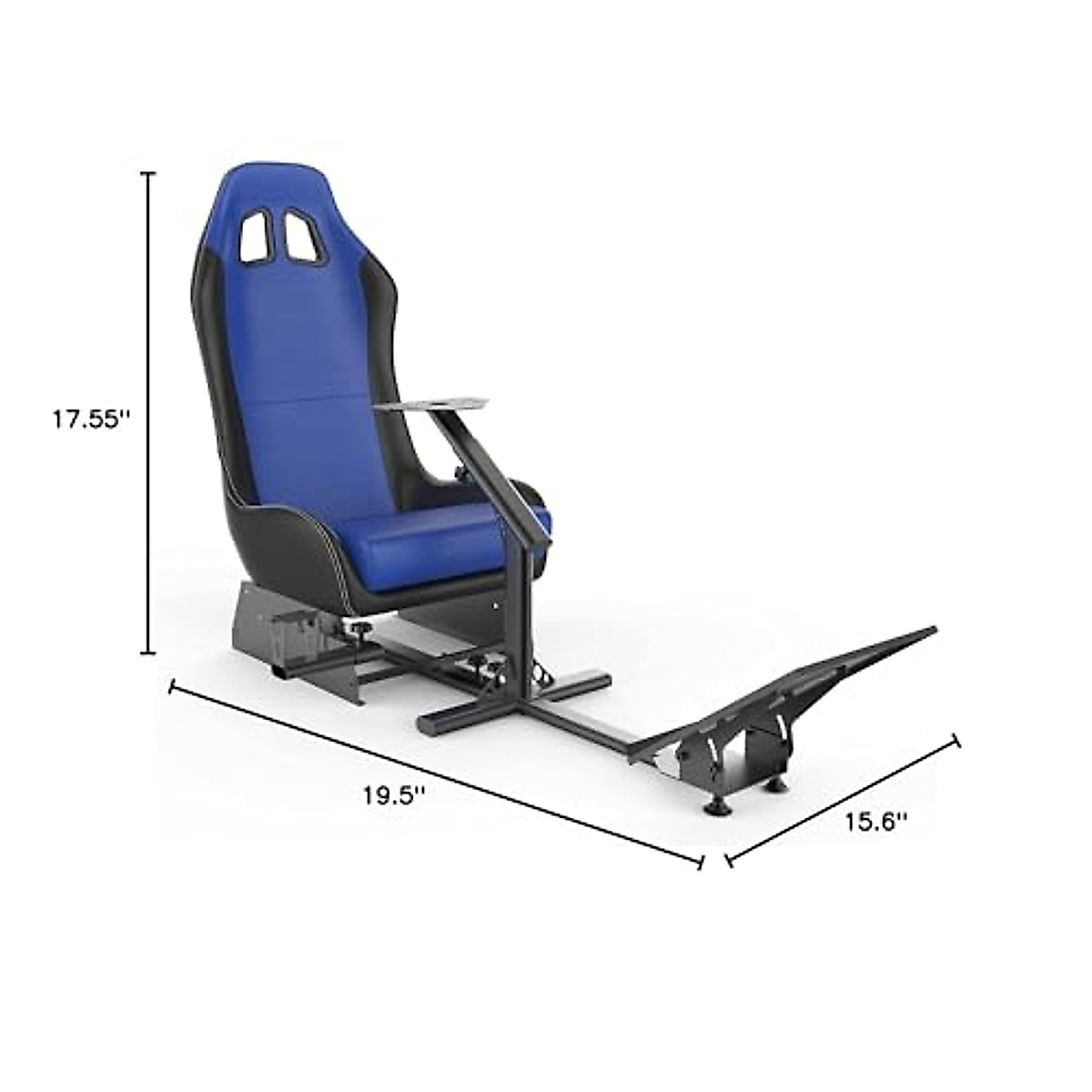 cirearoa Racing Wheel Stand with seat Gaming Chair Driving Cockpit for All Logitech G923 | G29 | G920 | Thrustmaster | Fanatec Wheels | Xbox One, PS4, PC Platforms (Black/Blue)