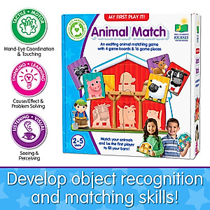 Learning Journey International My First Play It - Animal Match - 4 Playing Boards and 16 Matching Game Pieces, Multicolor (138656)