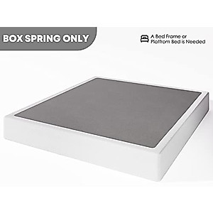 RLDVAY Box-Spring-Queen, 9 inch Metal Queen Box Spring Only, Heavy Duty Queen Size Box Spring with Fabric Cover, Easy Assembly, Non Slip, Noise Free