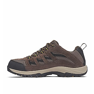 Columbia mens Crestwood Waterproof Hiking Shoe, Mud/Squash, 8.5 Wide US