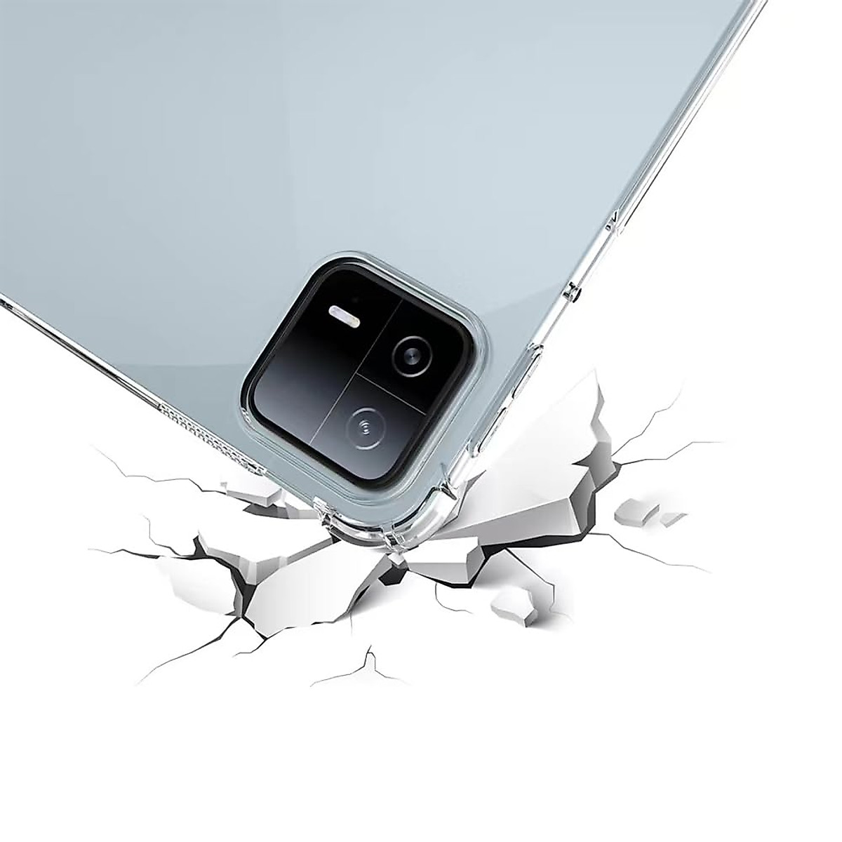 Xiedeai Case for Xiaomi Pad 6 - Shockproof Drop Soft Clear TPU Protective Shell Cover Case for Xiaomi Pad 6/Xiaomi Pad 6 Pro 11 inch Tablet 2023