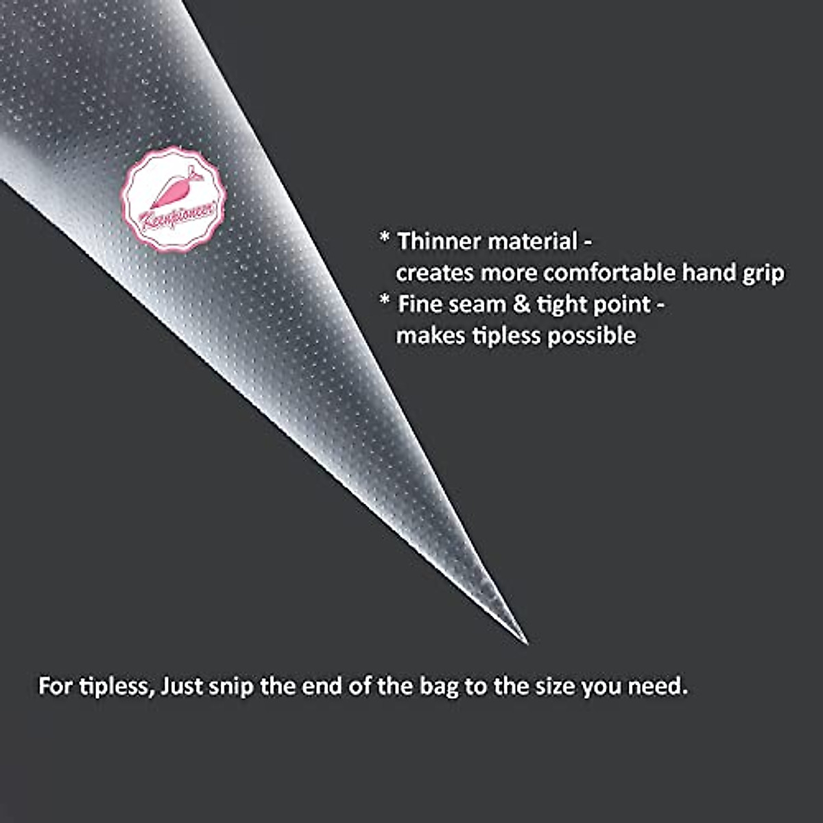 Keenpioneer Disposable Decorating & Pastry Bags 10" Pack of 100 (10", Clear)