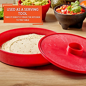 IMUSA Tortilla Warmer, 9", Red