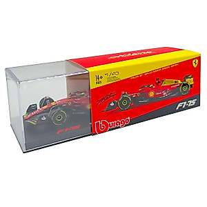 Bburago 1/43 - Scuderia Ferrari F1 Team F1-75 Signature w/Helmet Die cast Adults Model Car Display F1 Monza GP Italy Collection (#16 Charles Leclerc)