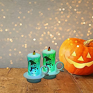 Mobestech 12Pcs LED Christmas Candle Lights Flameless Electric Xmas Candle Tea Light LED Candle Lamp Christmas Decoration Candle for Restaurant Home Bar Garden Party Ornaments Random