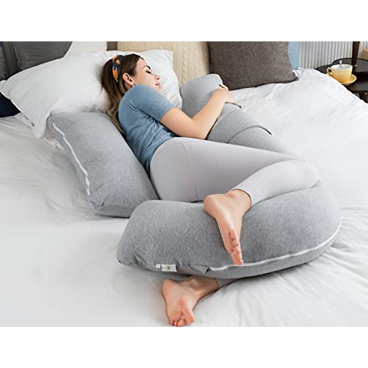 INSEN Pregnancy Pillow,Maternity Body Pillow for Sleeping,H Shaped Body Pillow for Pregnant Women