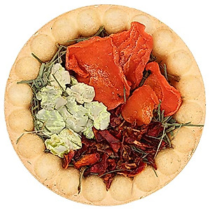 Vitakraft Veggie & Fruity Pie Treat for Pet Rabbits, Guinea Pigs, and Hamsters, 2 Pies,brown,24" x 50"