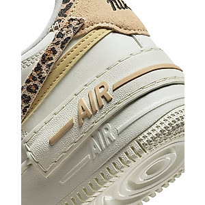 Nike Women's Air Force 1 shoe, Sail/Multi-color-sesame-black, 7.5