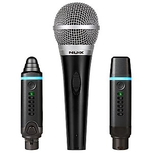 NUX B-3 Plus with Microphone Wireless Microphone System for XLR Dynamic Microphone